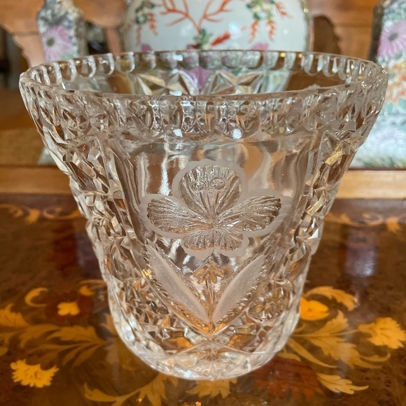 Vintage Pressed Glass Vase